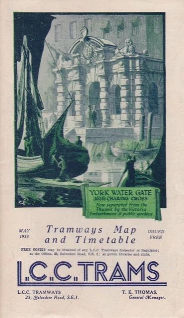 LONDON LCC TRAMS Map May 1933 £9.99 - PicClick UK