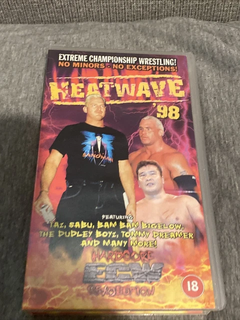 ECW HEATWAVE ‘98 VHS Wrestling RARE Video Extreme Sabu RVD Sandman £13. ...