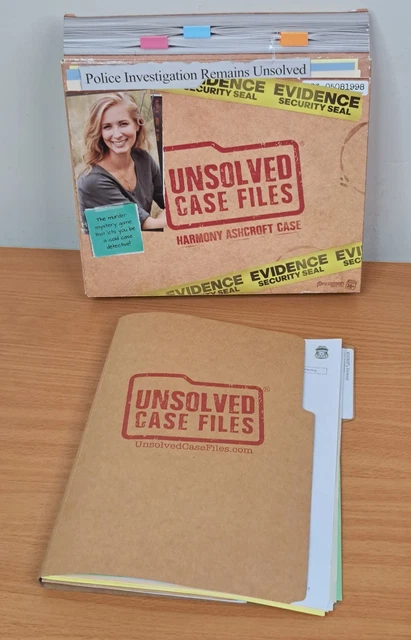 UNSOLVED CASE FILES Harmony Ashcroft Cold Case Murder Mystery Game Complete 2020 $10.94 ...