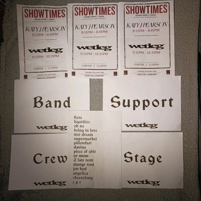 WET LEG TOUR Set List Edinburgh Usher Hall 2025 + EXTRAS BACKSTAGE ...