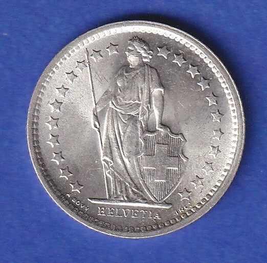 SCHWEIZ SILBERMÜNZE 1/2 Franken Stehende Helvetia 1967 B EUR 4,37 - PicClick DE