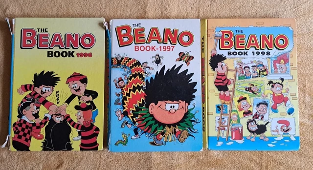 THE BEANO BOOK Vintage Annual Bundle X 3 Editions 1996 1997 1998 Dennis ...