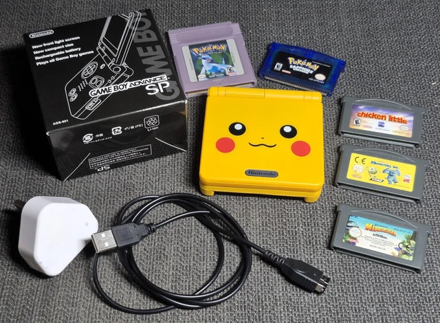 GAMEBOY ADVANCE SP Pokémon Pikachu Edition + IPS Backlit Screen + BOXED ...