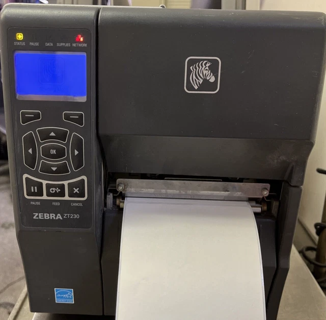 ZEBRA ZT230 THERMAL Label Printer USB Serial Ethernet ZT23043-T01200FZ ...