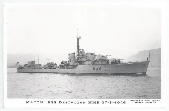 HMS MATCHLESS M-CLASS Destroyer Royal Navy RP PC £11.12 - PicClick UK