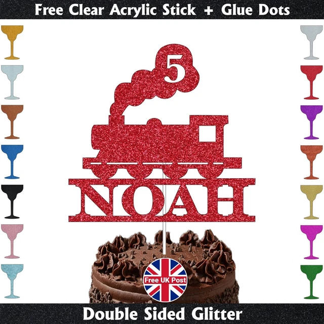PERSONALISED TRAIN CAKE Topper Customised Steam Tank Engine Kids ...