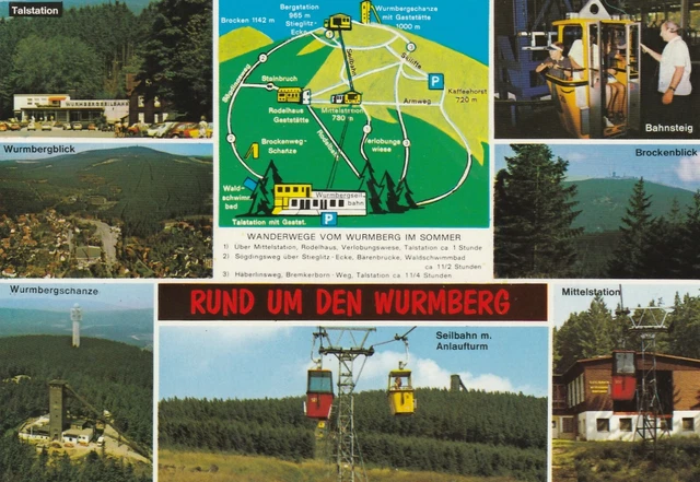 AK MAP, UMGEBUNGSKARTE **RUND UM DEN WURMBERG** Harz EUR 1,00 - PicClick DE