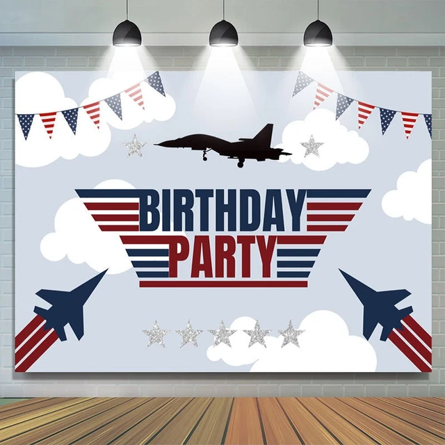 NATIONAL FLAG FLIGHT Plane Happy Birthday Backdrop $37.79 - PicClick AU