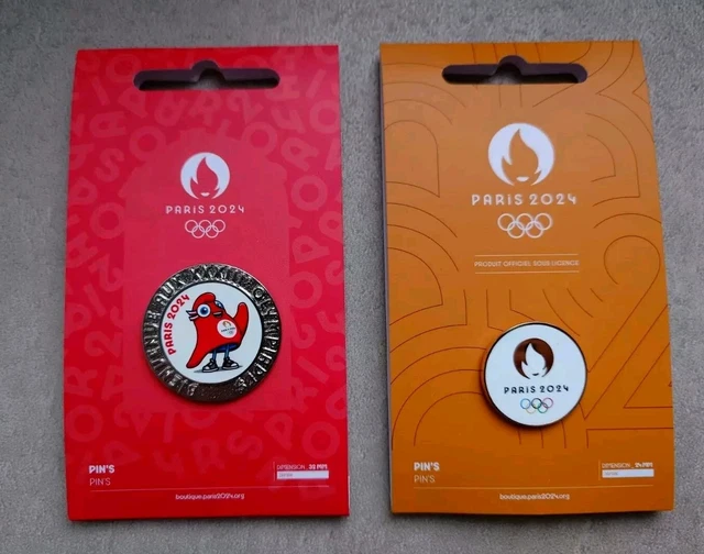 Duo Pins Jo Paris 2024 Jeux Olympiques Mascotte Olympiade Et Logo Jo