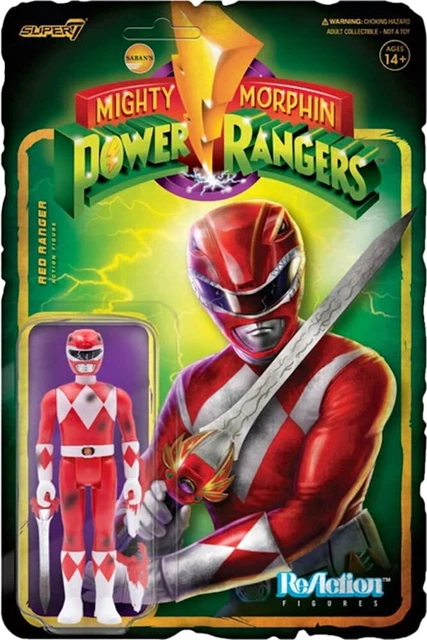 SUPER7 MIGHTY MORPHIN' Power Rangers Red Ranger (Battle Damaged) 3.75 ...