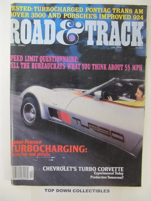 ROAD AND TRACK Magazine avril 1980 Pontiac Firebird Turbo Trans Am EUR ...