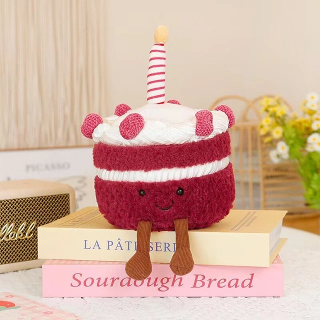 JELLYCAT AMUSEABLE CAKE Plush: Red Velvet Dessert Toy with Dust Bag £24 ...