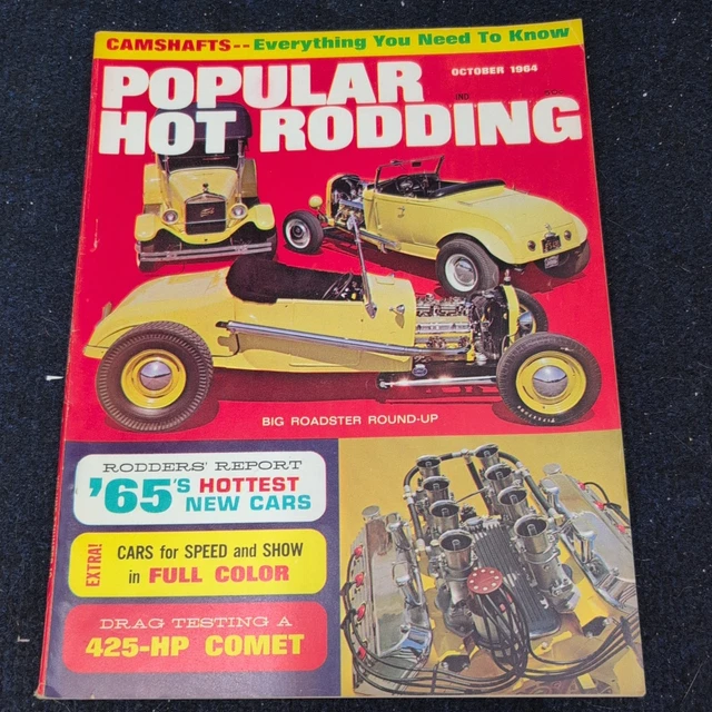 VINTAGE CAR MAGAZINE Popular hot rodding October issue 1964 hot rod £11 ...