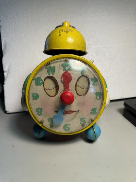 TIMMY O’ CLOCK 1960’s Tomy Vintage Clock Face Tin Toy Japan $9.99 ...