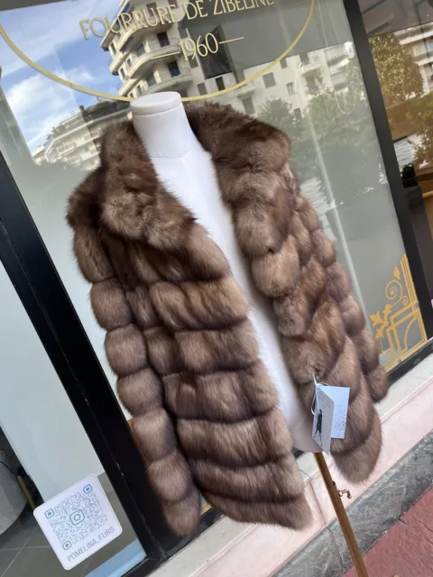 Sable Fur Coat Sobol Luxueux Manteau De Fourrure De Zibeline Barguzin