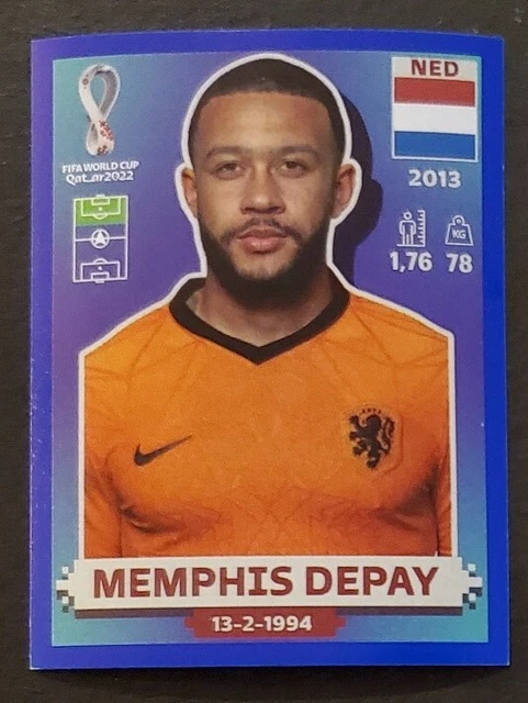 FIFA WORLD CUP Qatar2022 #NED18 Memphis Depay NETHERLANDS Blue Border ...
