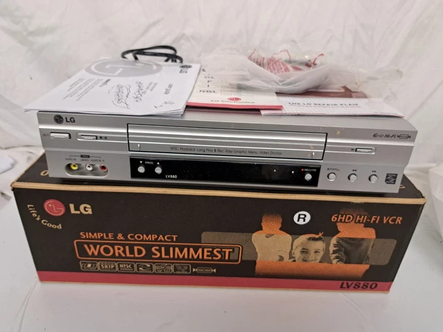 LG LV 880VCR VHS Video Player Cassette Recorder PLAYER 6 HEAD NICAM ...