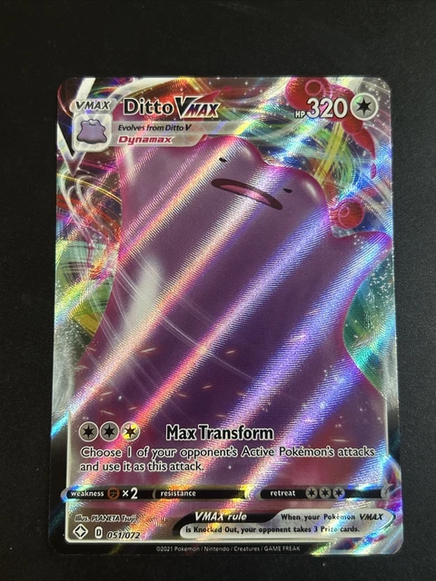 DITTO VMAX - 051/072 - Pokemon Shining Fates Sword & Shield Ultra Rare ...