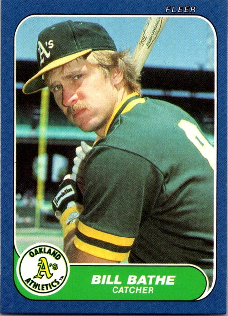 CARTE DE BASEBALL Bill Bathe 1986 Fleer mise à jour #U-9 EUR 2,22 ...