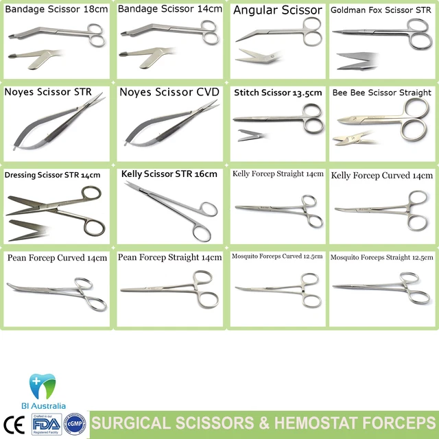 OPERATING DENTAL TISSUE Forceps Surgical Tissue Gum Suture Scissors ...