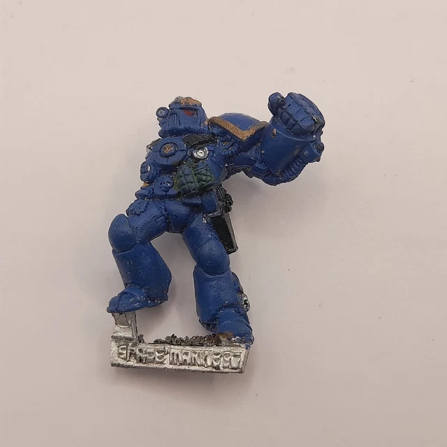 WARHAMMER 40K SPACE MARINE with POWER FIST Metal Citadel Oldhammer OOP ...