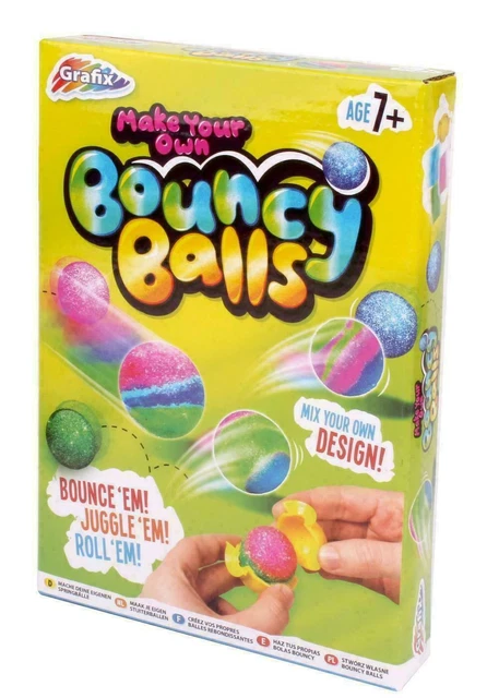 2 X GRAFIX Make Your Own Bouncy Ball Kit Kids Children Craft Boy Girl ...