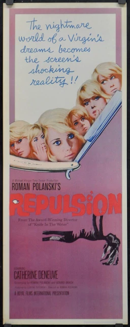 REPULSION 1965 ORIGINAL 14X36 Gerollt Film Poster Catherine Deneuve Ian ...