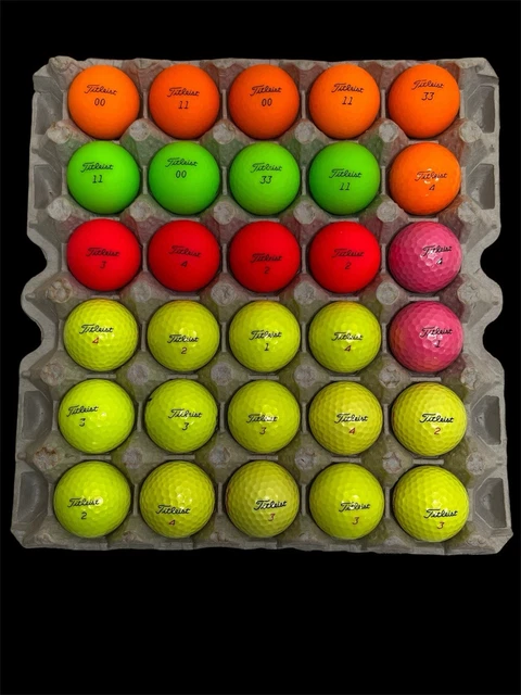 30 TITLEIST COLORED Golf Balls - Velocity,Pro V1,Pro V1x, TruFeel And ...