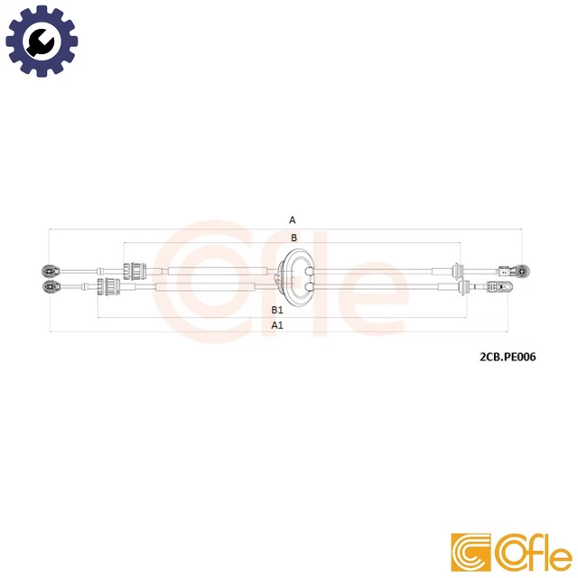 CABLE PULL MANUAL TRANSMISSION 92.2CB.PE006 FOR PEUGEOT 308/SW/CC 8FR 1 ...