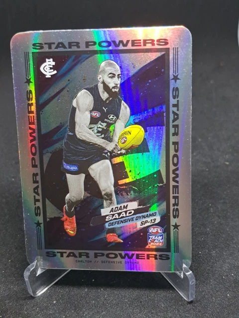 AFL 2024 TEAMCOACH STAR POWERS Defensive Dynamo Card SP-13 Adam SAAD ...