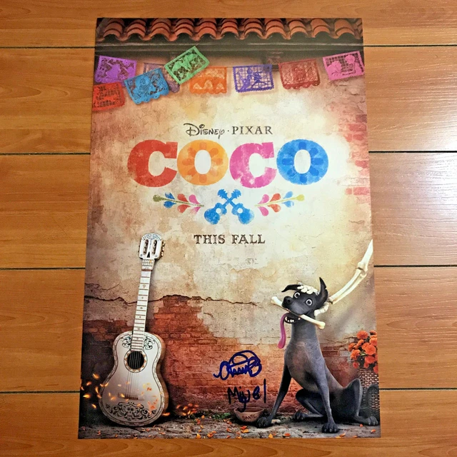 DISNEY PIXAR'S COCO SIGNED 12x18 POSTER BY ANTHONY GONZALES w ...