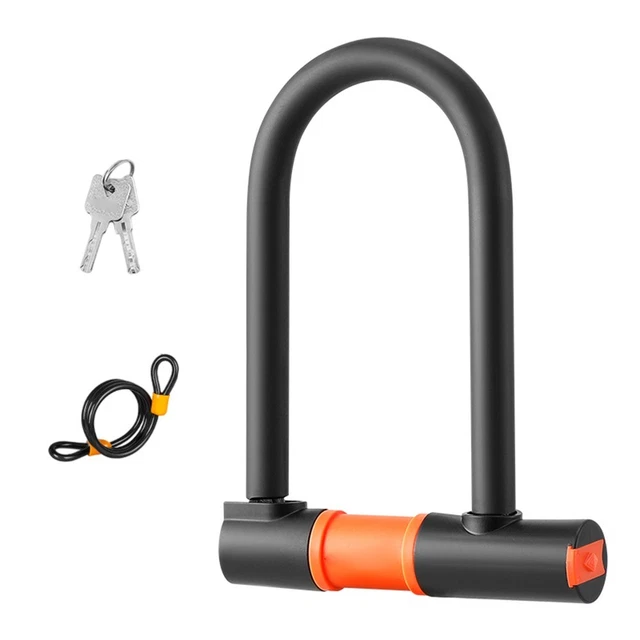 HEAVY DUTY BICYCLE Lock U Shape with Key System for For mountain Biking ...