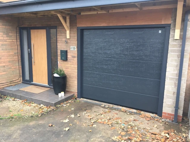 ANTHRACITE GREY RAL 7016 SECTIONAL GARAGE DOOR FREE COLOUR INSULATED ...