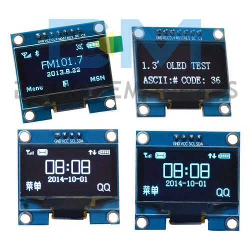 1.3& IIC/SPI SERIAL 128X64 OLED LCD Display Screen Module For Arduino ...