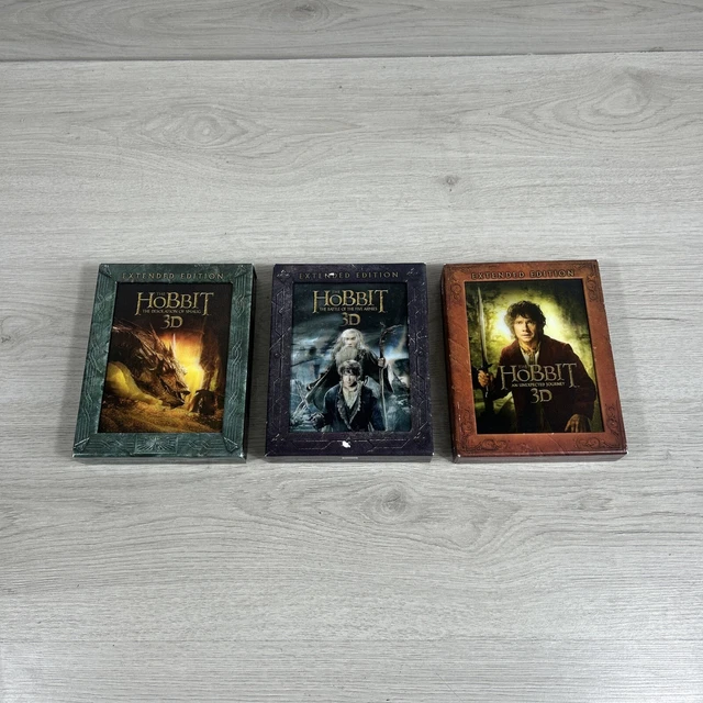 THE HOBBIT TRILOGY Blu-ray 2D/3D Box Sets 15-Discs (Extended Editions ...
