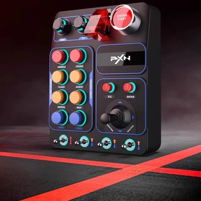 PXN CB1 SIM Racing Button Box w/ Programmable Buttons for Euro Truck ...