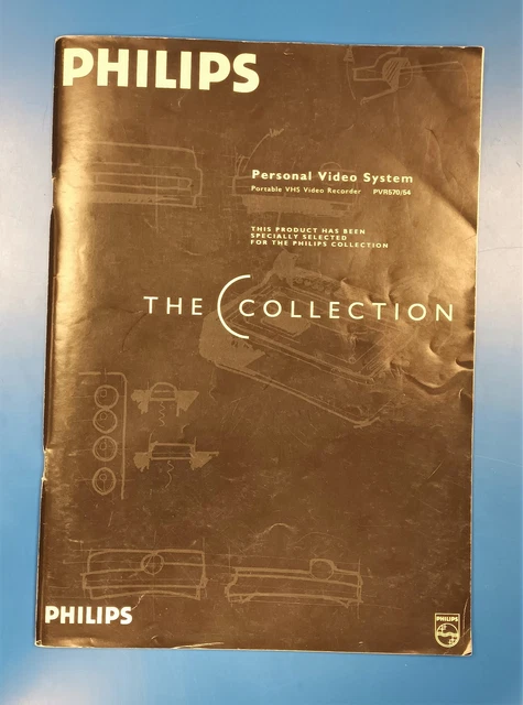 PHILIPS PERSONAL VIDEO system portable VHS video recorder PVR570/54 ...