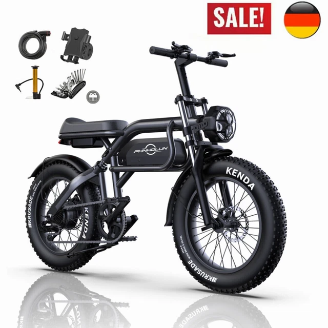 1000W ELEKTROFAHRRAD 48V 20Ah Fat-Tire Mountainbike 20 Zoll Offroad E-Bike Moped EUR 999,00 ...