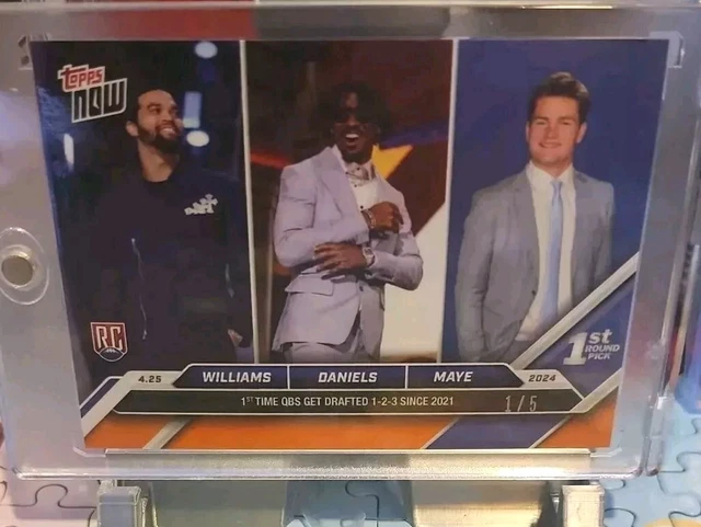 2024 TOPPS NOW Draft #D-TRIP Caleb Williams Jayden Daniels Drake Maye RC #'d /5 EUR 27,57 ...
