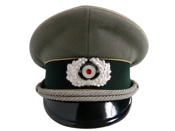 GERMAN UNIFORM HAT Heer Infantry Officer Visor Cap Doeskin Wool WWII ...