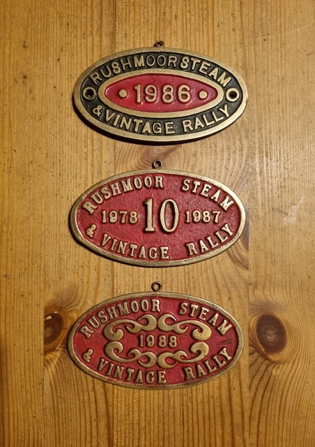 1986/87/88 RUSHMOOR STEAM Vintage Rally Brass Plaques £11.00 - PicClick UK
