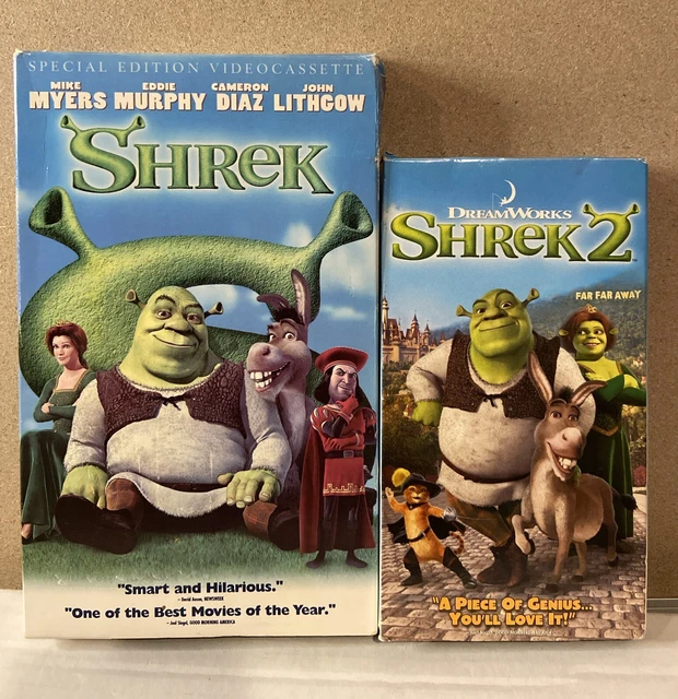 DREAMWORKS SHREK BIG Box & Shrek 2 VHS Lot £11.45 - PicClick UK
