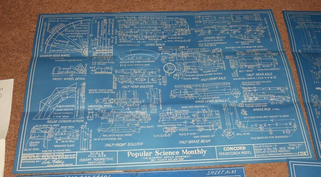 VINTAGE POPULAR SCIENCE Monthly Blueprint & Ephemera Lot/Tough! £3.73 ...