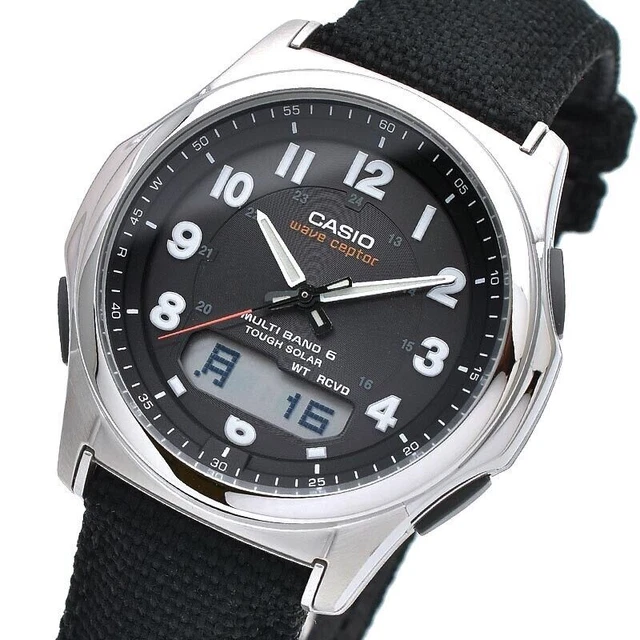 CASIO WAVE CEPTOR WVA-M630B-1AJF Radio Solar Analog Digital Watch Black 42.1mm $106.30 - PicClick AU
