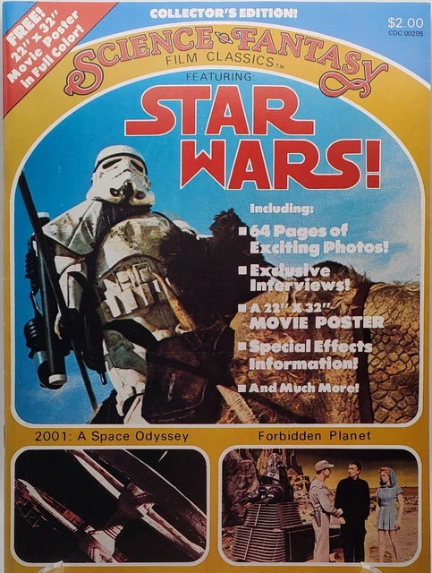 STAR WARS SCIENCE Fantasy Film Classics, 1977, V1 #1, POSTER INSIDE, NM ...