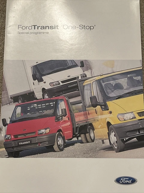 FORD TRANSIT ONE Stop Van Car Sales Brochure 2002 £3.20 - PicClick UK