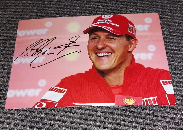 MICHAEL SCHUMACHER (GERMANY) #5 SCUDERIA FERRARI F1 6x4 SIGNED ...