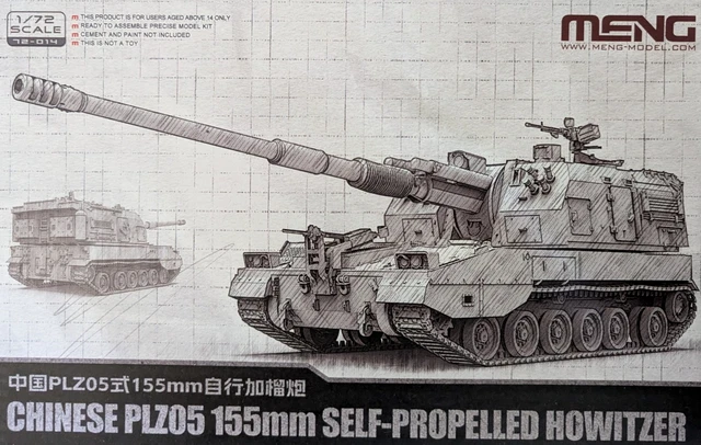 1:72 CHINESE PLZ05 155mm Self-Propelled Howitzer MENG very fine EUR 14 ...
