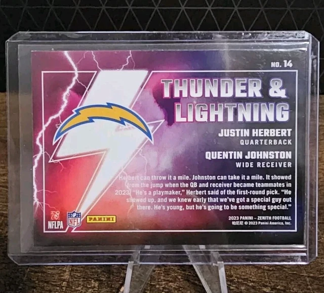 2023 PANINI ZENITH Football Thunder And Lightning Justin Herbert ... 2023 PANINI ZENITH Football Thunder And Lightning Justin Herbert ...