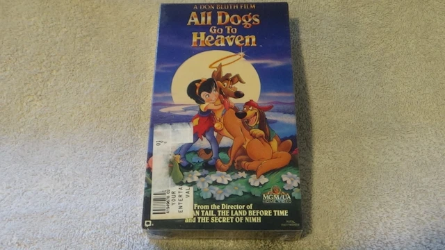 SEALED VHS TAPE ALL DOGS GO TO HEAVEN from 1990 MGM/UA Charles B ...